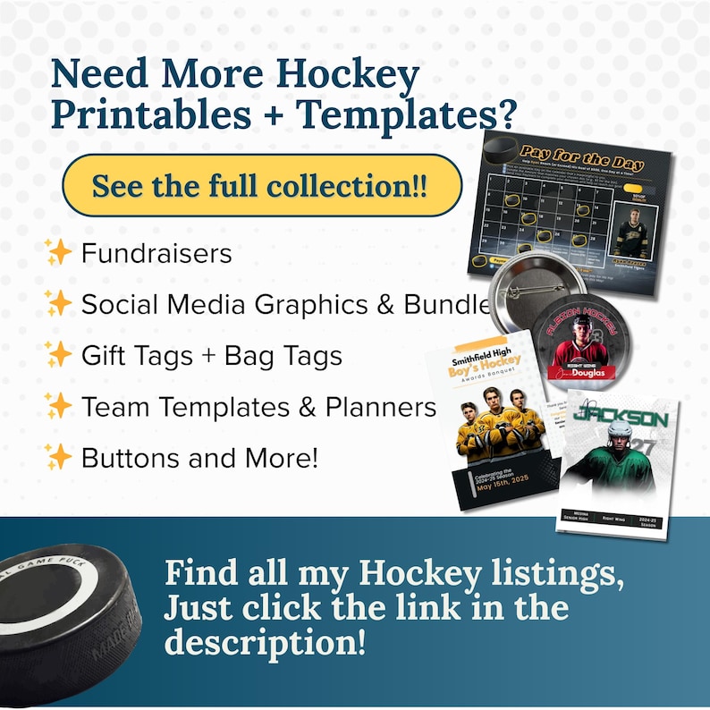 Hockey Social Media Templates - Etsy Canada