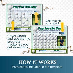Editable Golf Pay for the Day Calendar Canva Template - Youth Golf ...