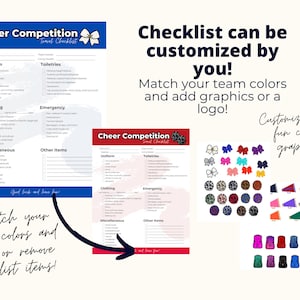 Editable Cheer Competition Checklist, Cheer Comp Packing List, Travel ...