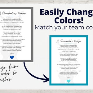 Cheerleader's Prayer, Customizable Team Spirit Poem Printable - Etsy