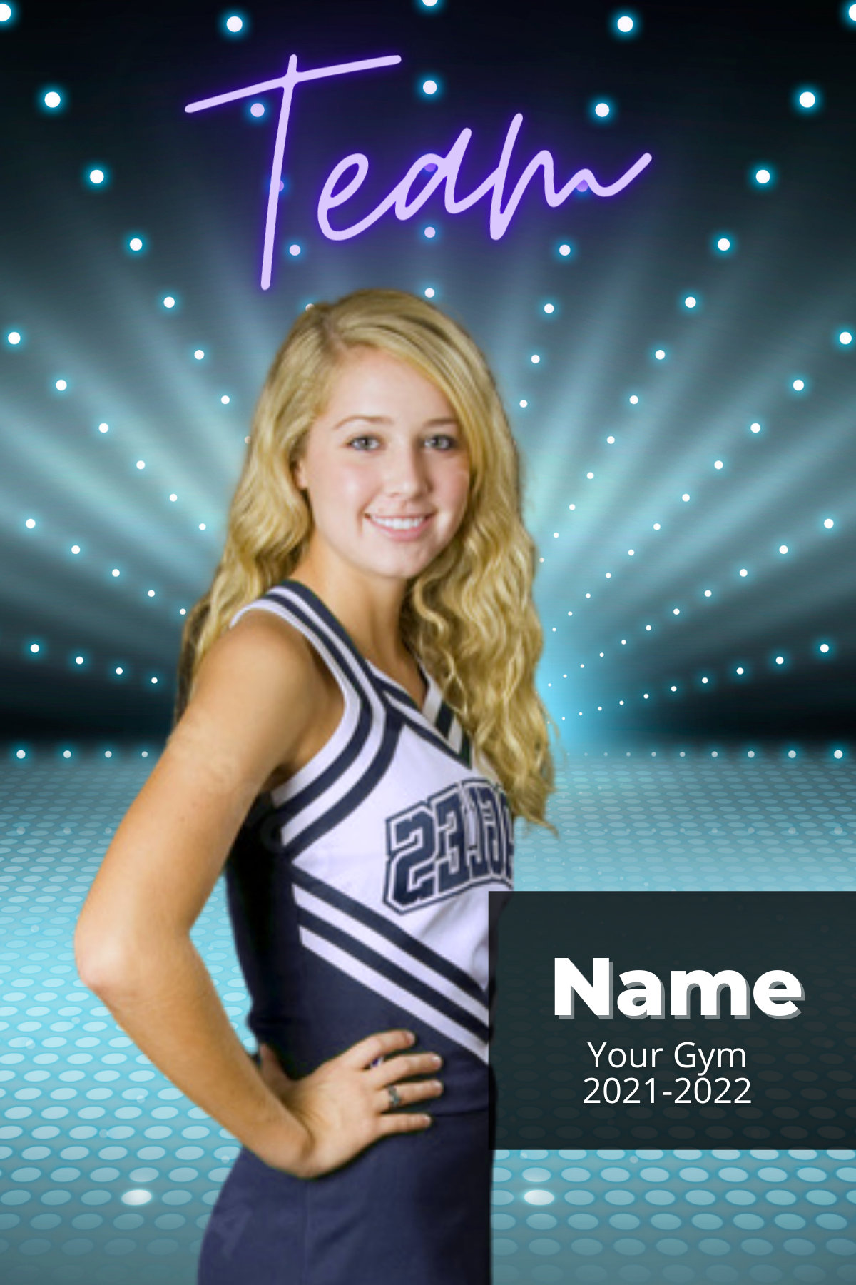 Cheer Photo Template Cheer Trading Card Canva Template - Etsy