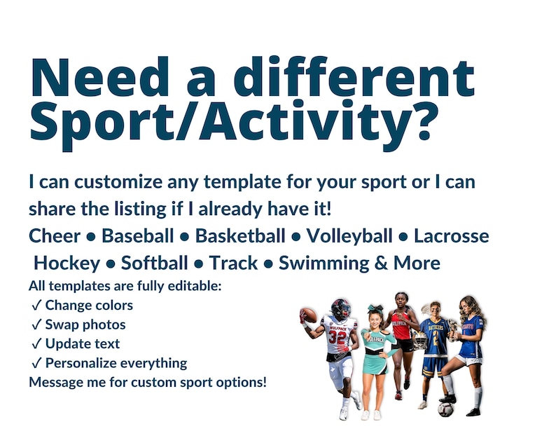 College Recruiting Bundle, Athlete Profile Template (digital Download ...