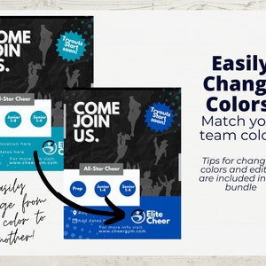 Cheer Team Instagram Templates| Editable Cheer Social Media Template ...