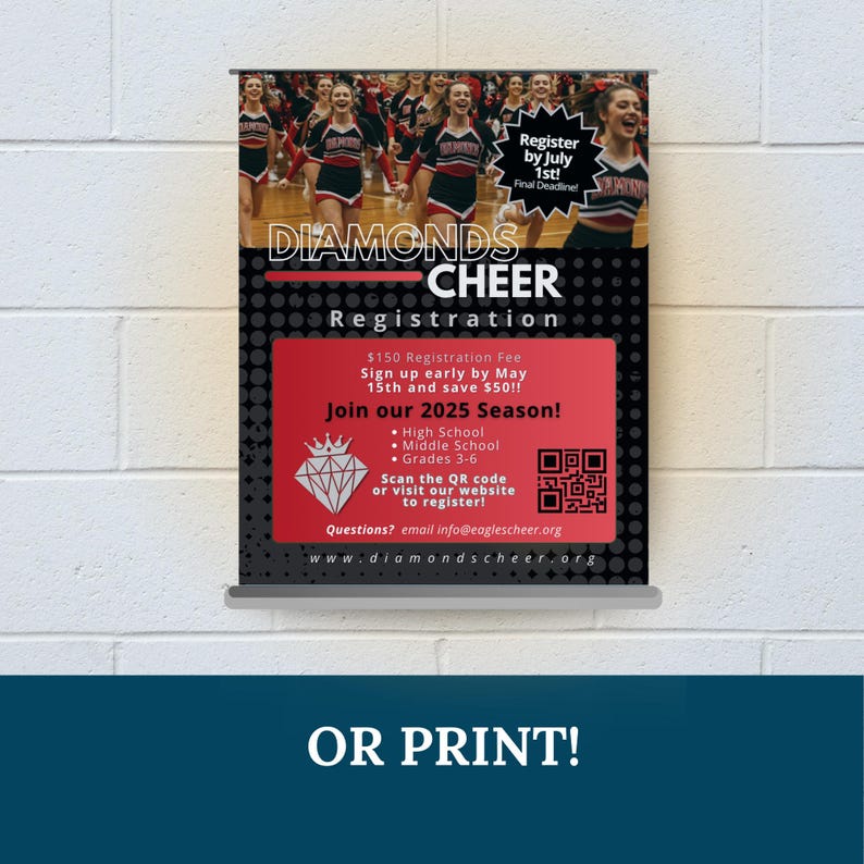 Cheer Registration Flyer Template Bundle | Editable Templates for ...