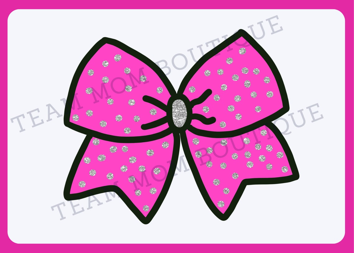 Cheer Bow Clip Art Cheer PNG Files Sparkly Cheer Bows - Etsy