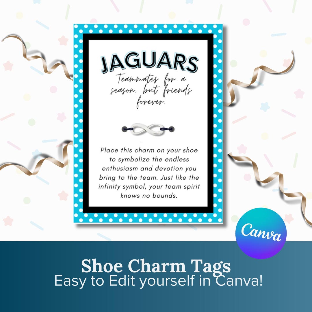 Editable Shoe Charm Template | Team Printables – Works With Canva - Etsy