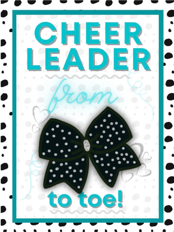 Cheer Printables Team Gift Ideas From Bow to Toe Team | Etsy