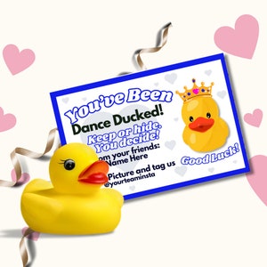 You've Been Dance Ducked | Editable Dance Ducks | Dance Competition - Etsy