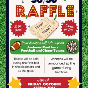 Raffle Flyer Template Editable Fundraiser Template Sports Fundraiser ...