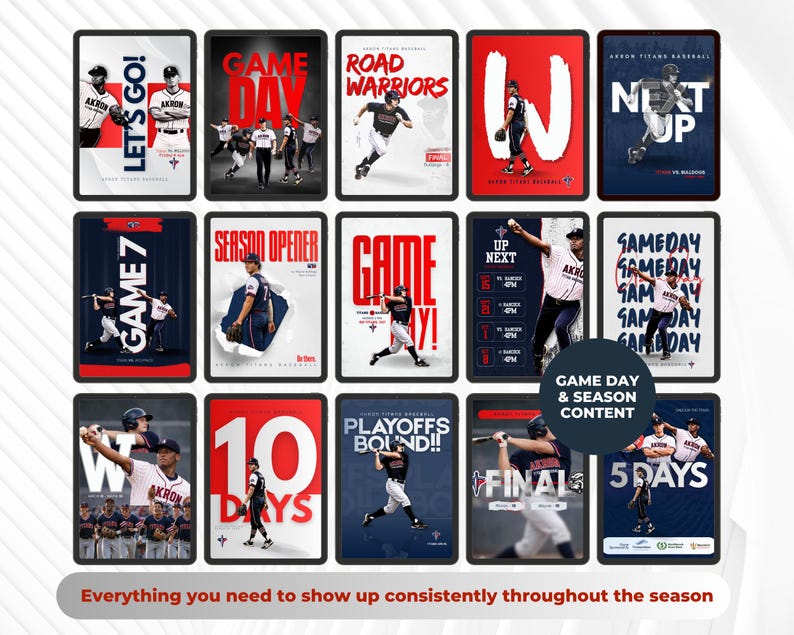 Baseball Canva Templates Bundle, Sports Graphics, Game Day, Player ...