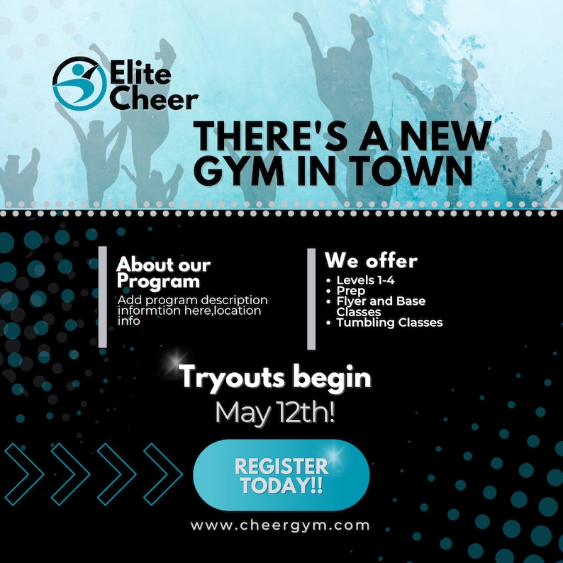 Cheer Team Instagram Templates Editable Cheer Social Media - Etsy