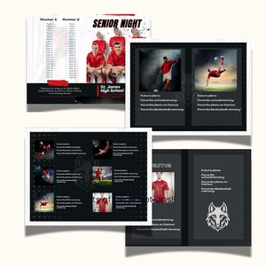 Soccer Senior Night Program: Editable Canva Brochure (digital Download ...