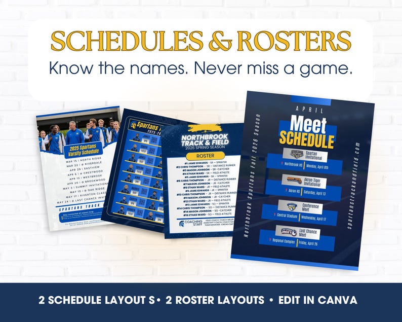 Track & Field Templates Bundle | 78 Social Media Templates for Teams ...