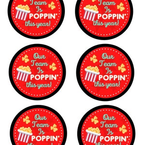 Cheer Printables Team Gift Ideas Our Team is Popping - Etsy