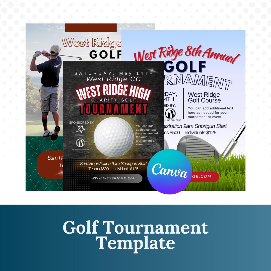 Editable Golf Tournament Flyer Template (digital Download) - Etsy