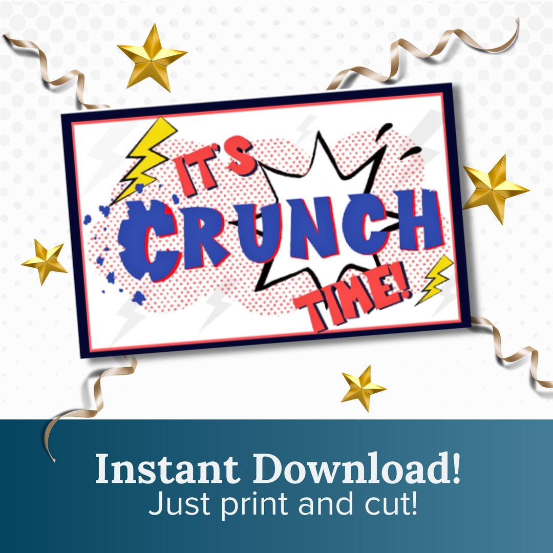 Cheer Printables | Candy Favor Tag | It's Crunch Time - Etsy