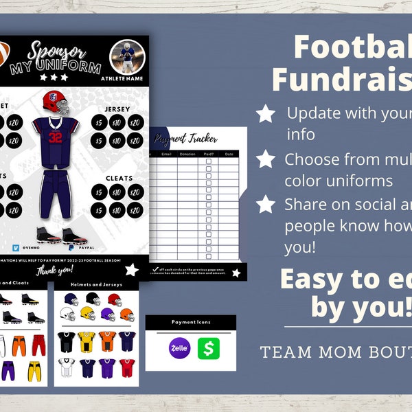 Sponsor My Uniform Cheer Template - Etsy