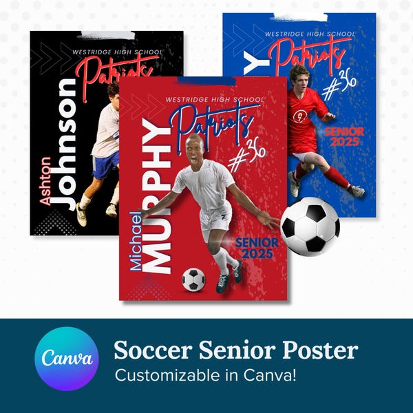 Soccer Senior Poster - Etsy