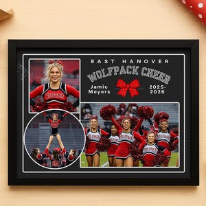Cheer Memory Mate Template: Editable Team Photo Collage (10x8, Digital ...