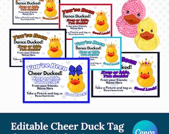 Printable You've Been Ducked Tag, Duck Duck Tag, Ducking Tags, PDF ...