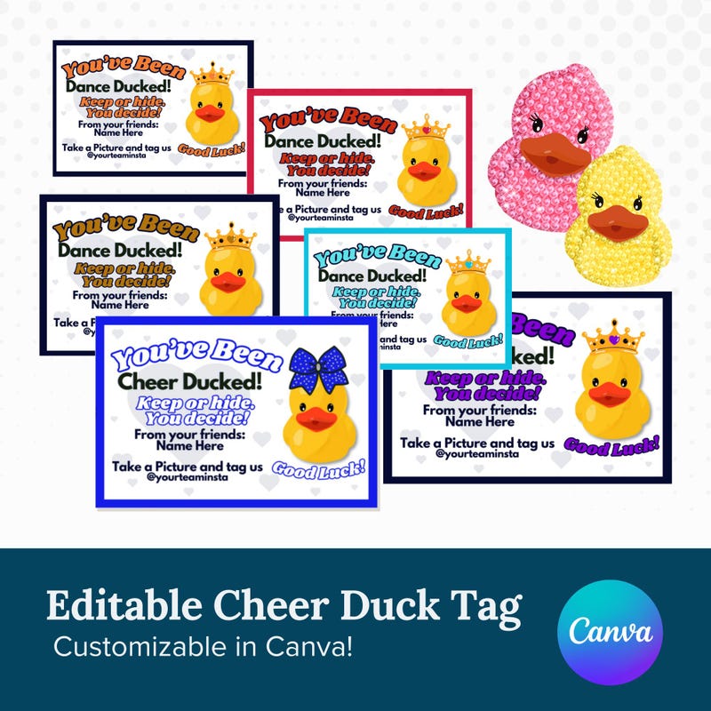 Good Luck Cheer Duck - Etsy