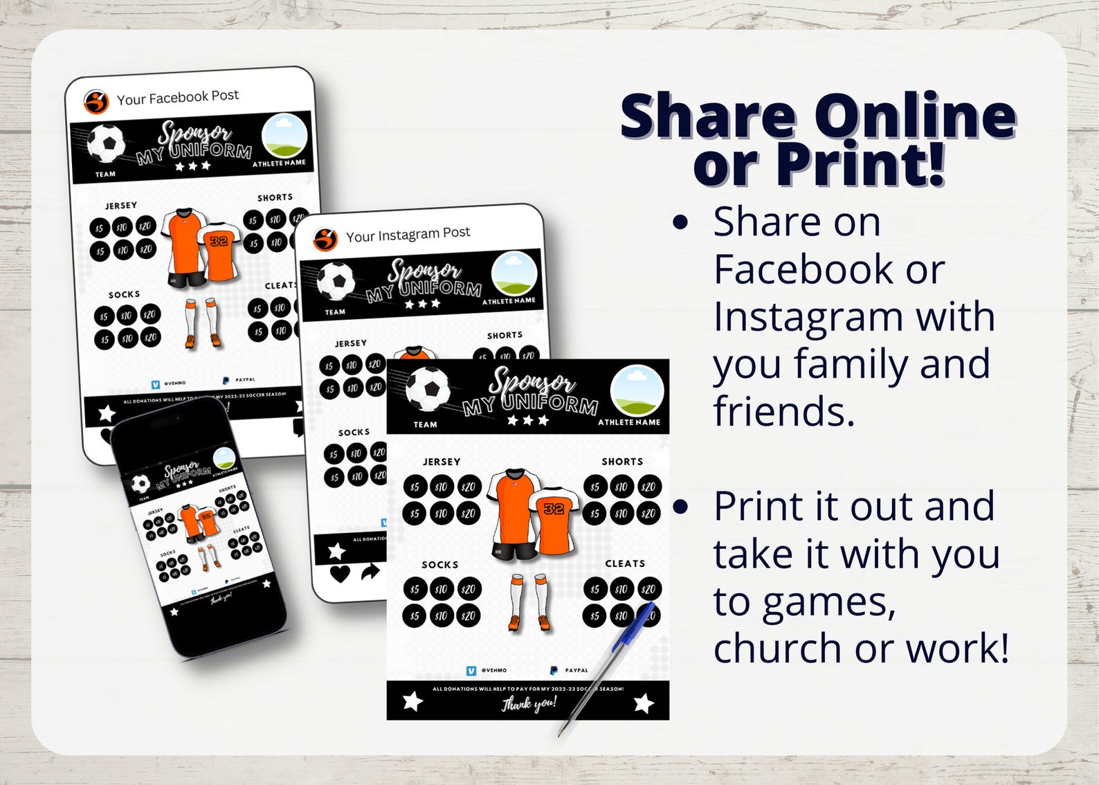 Women's Soccer Fundraiser Sponsor My Uniform Women's Soccer Team Ideas ...