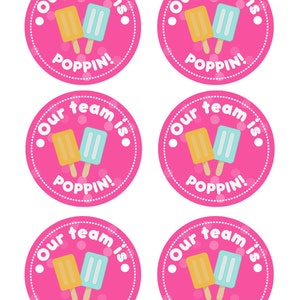Cheer Printables Team Gift Ideas Our Team is Poppin Popsicle Gift Tag ...