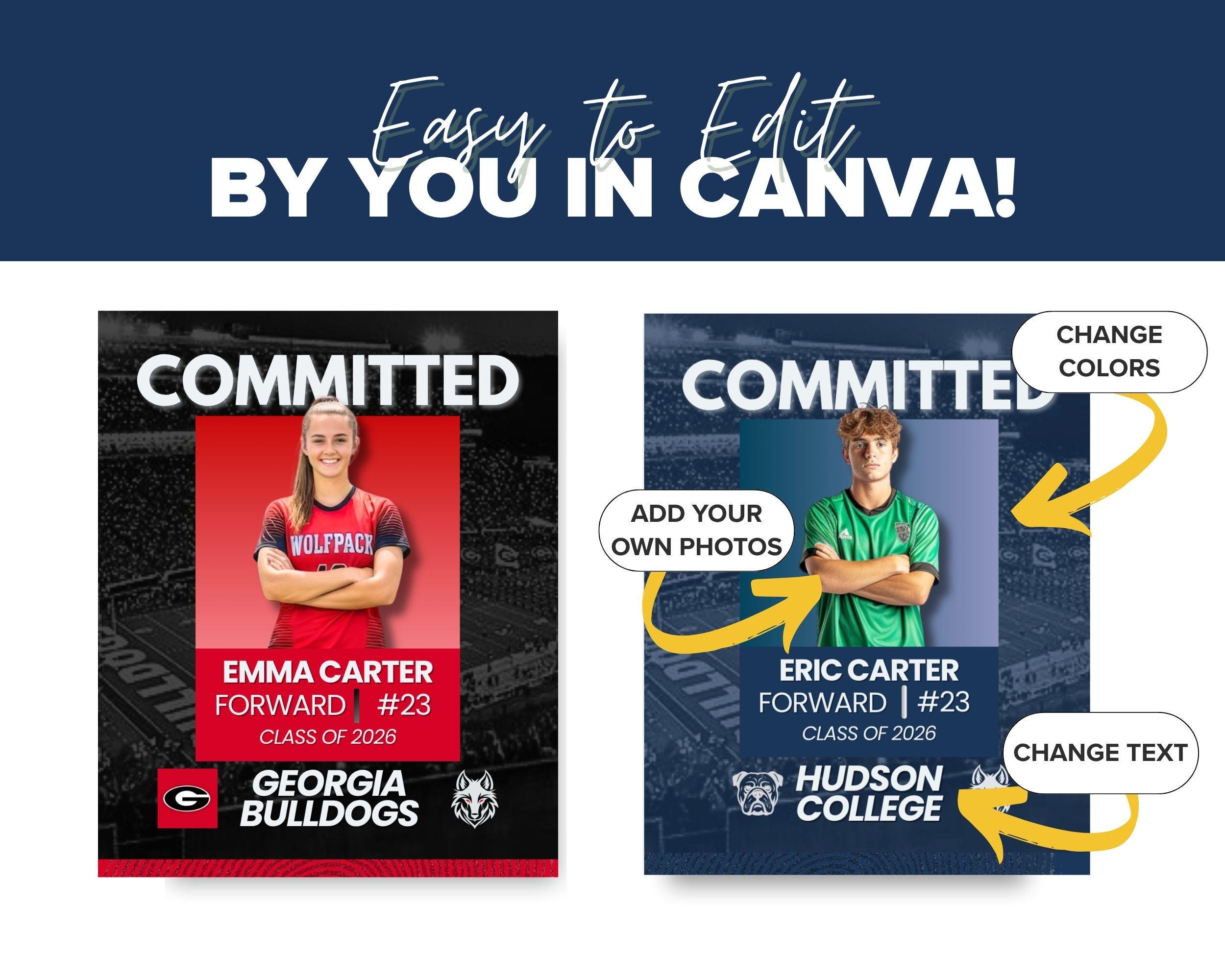 Soccer Recruiting Bundle Canva Template, College Athlete Profile ...