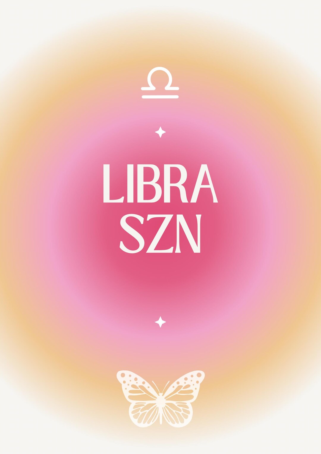Libra Szn Star Sign Aura Poster - Etsy