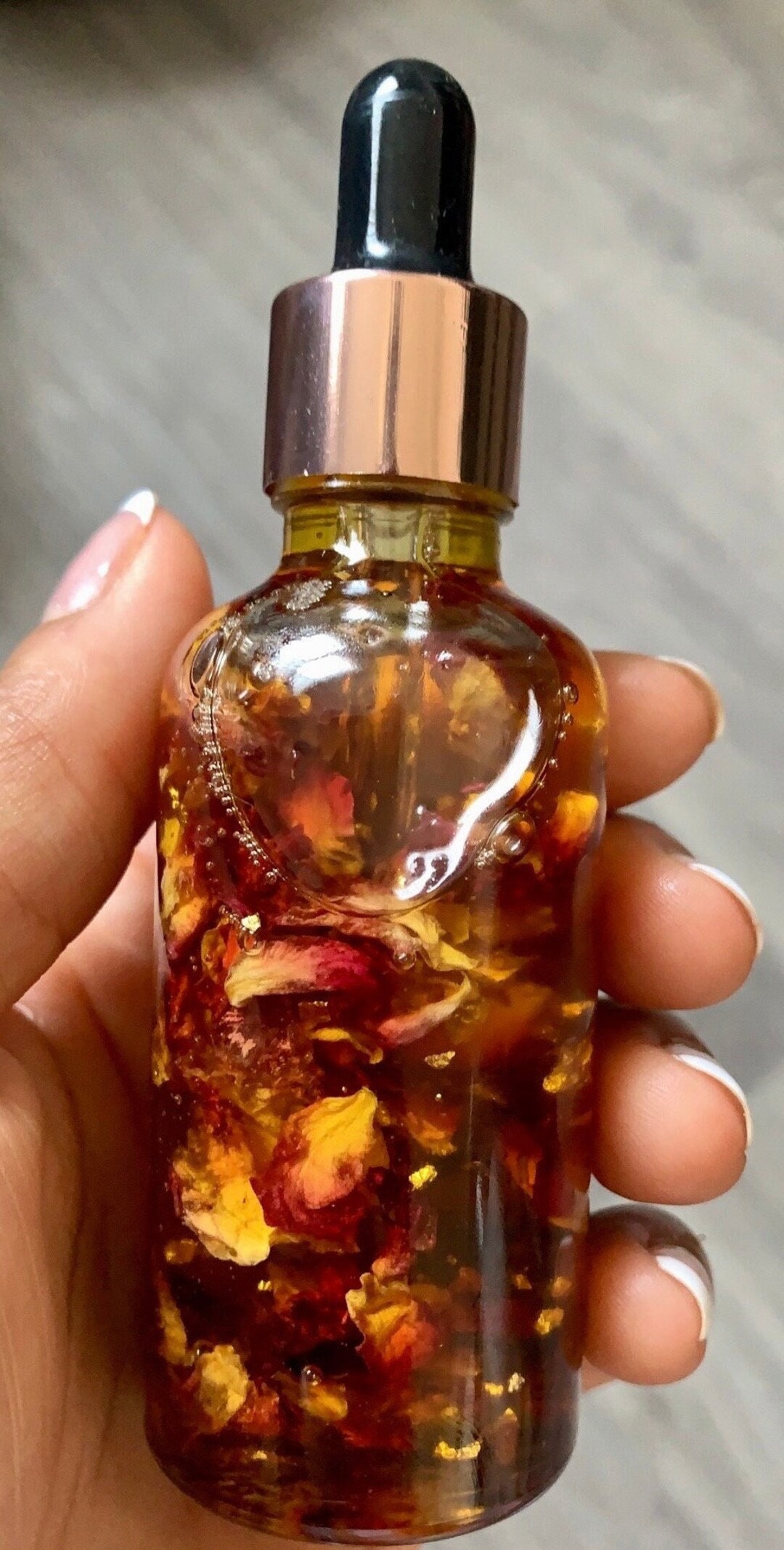 24k Gold Rosé Natural Rose and Rosehip Herbal Infused Oil, Anti-aging ...