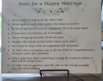 Marriage Rules Sign, Rules for Marriage, Home Decor, Wall Art, Home Art ...