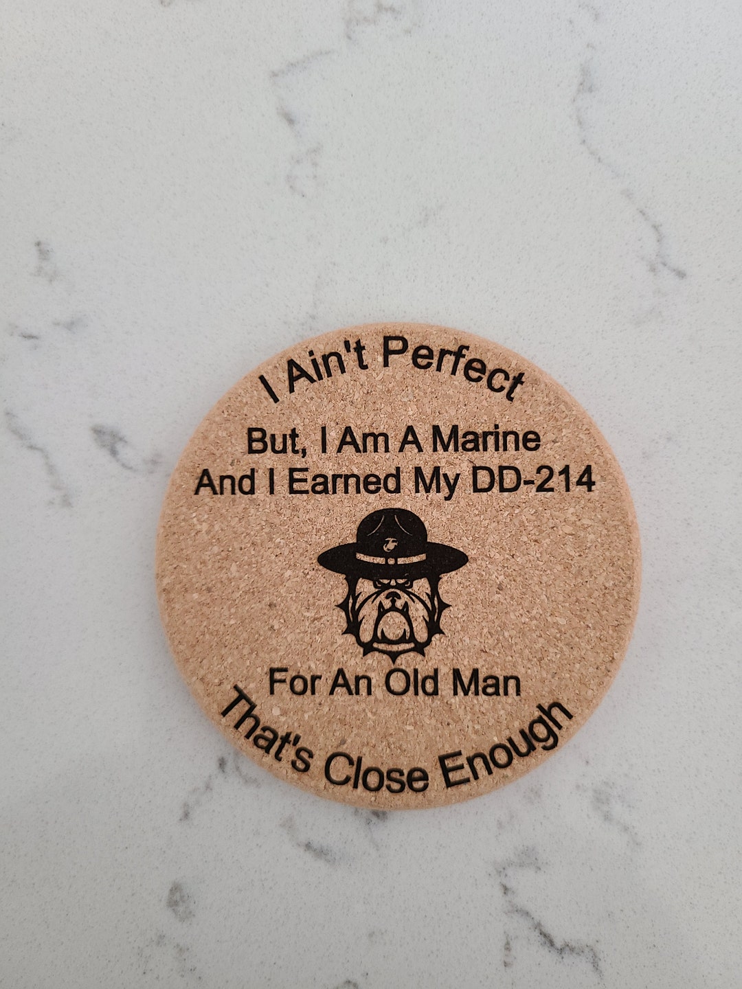 USMC Cork Coaster Set of 5 - Etsy