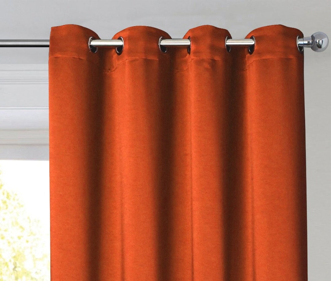 Faux Silk Room Darkening Grommet Panel-scarlet 2 Size Available 54''X84 ...