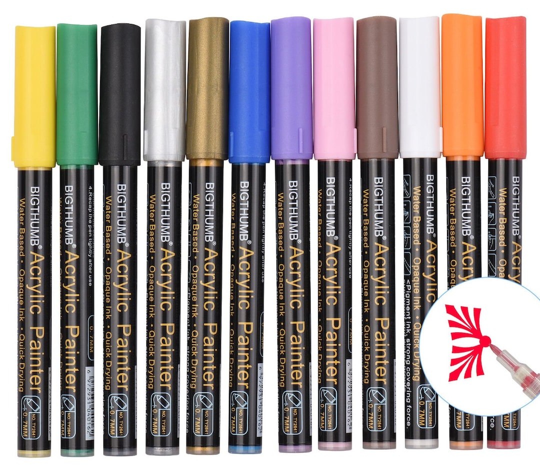 Acrylic Markers Paint Brush Pens Premium Pens Offer Richer Colors, More ...