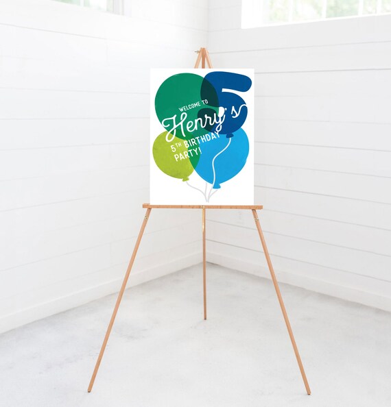 5th Birthday Party Welcome Sign 18x24 24x36 Poster | Etsy