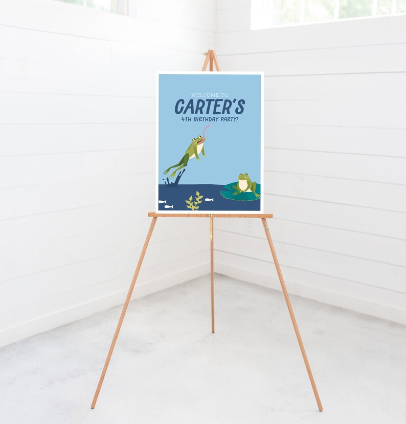 Frog Birthday Thank You Card: Editable Printable (instant Download) - Etsy