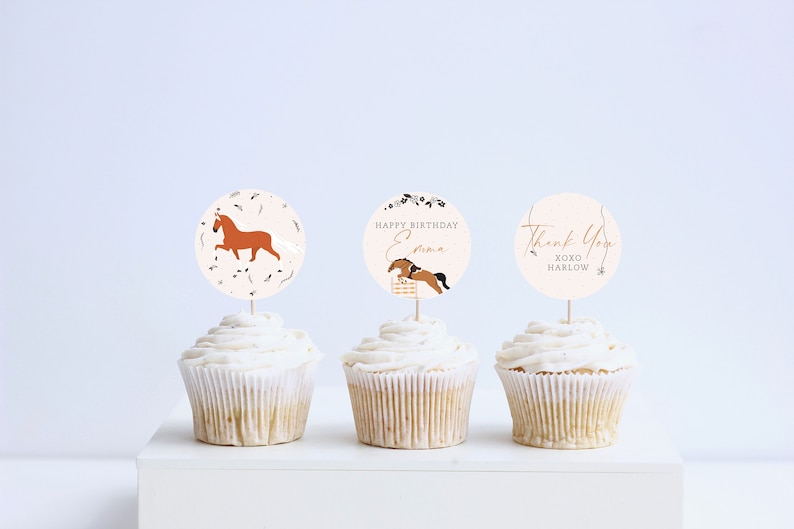 Horse Birthday Party Favor Tag, Thank You Tag, Horseback Riding ...