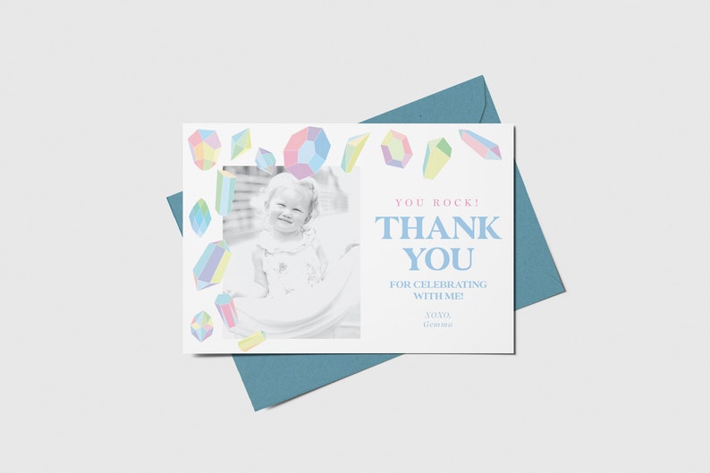 Gems Birthday Party Favor Tag, Thank You Tag, Party Decor, Gemstone ...