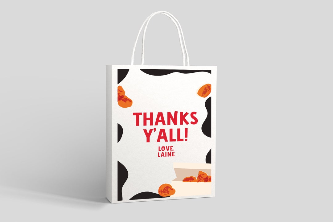 Little Nugget Birthday Favor Bag Label: Chicken Nuggets (printable ...