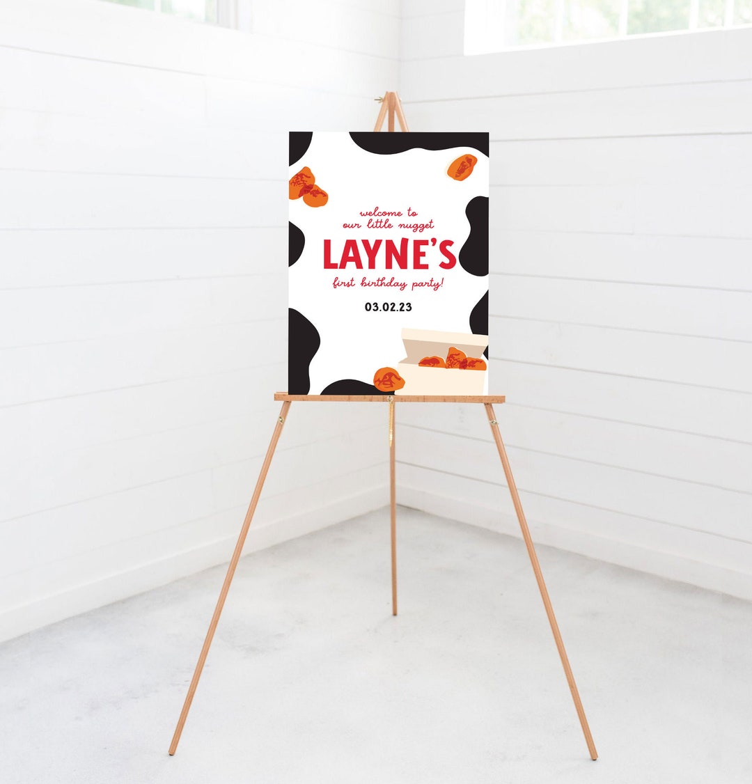 Our Little Nugget Birthday Party Welcome Sign, 18x24, 24x36, Poster ...