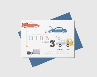 Mechanic Birthday Invitation - Etsy Canada