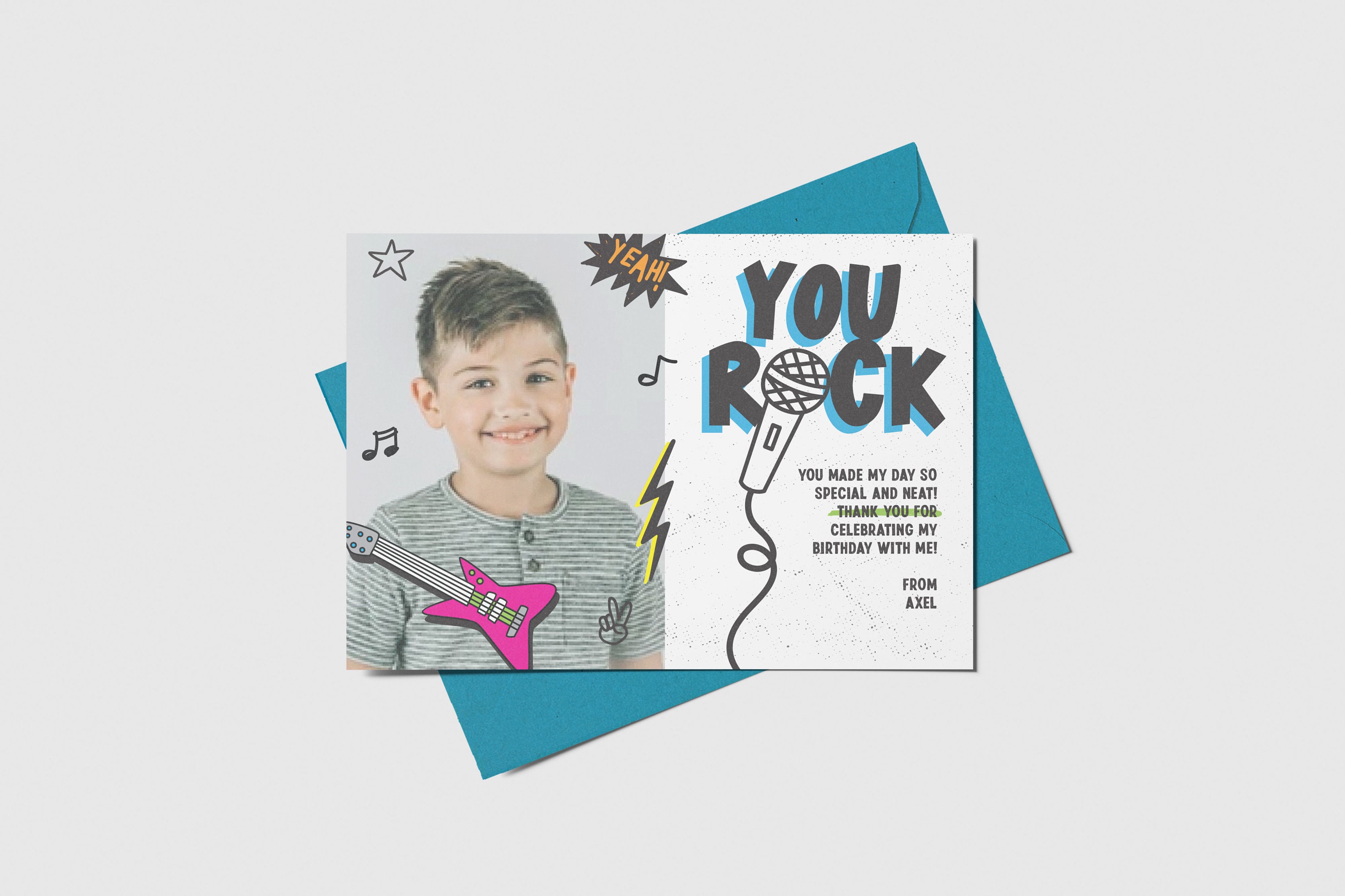 Lets Rock Birthday Party Invitation Rock N Roll Printable - Etsy