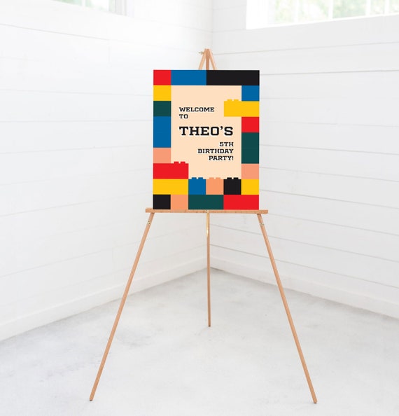 Building Blocks Birthday Party Welcome Sign 18x24 24x36 | Etsy