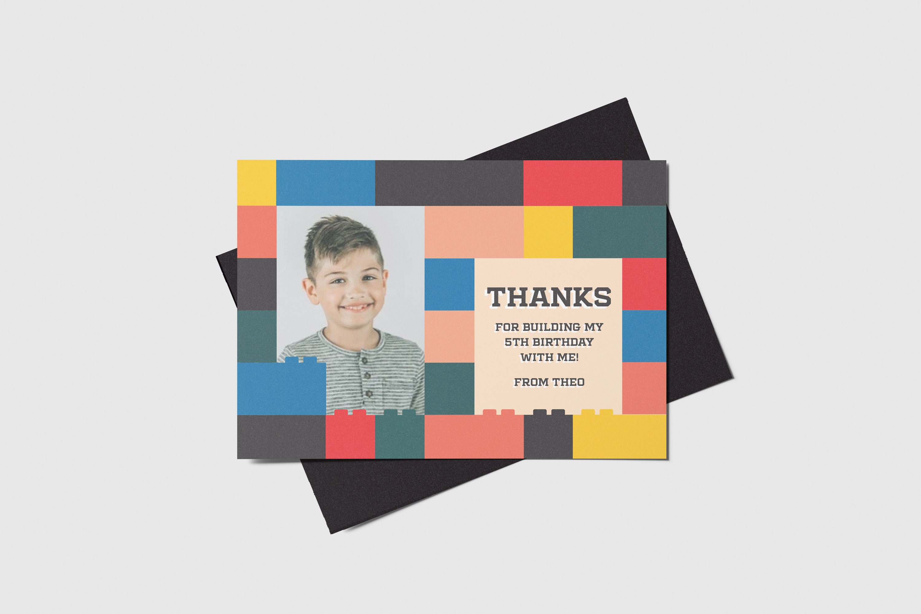 Building Blocks Birthday Party Favor Tag Thank You Tag - Etsy