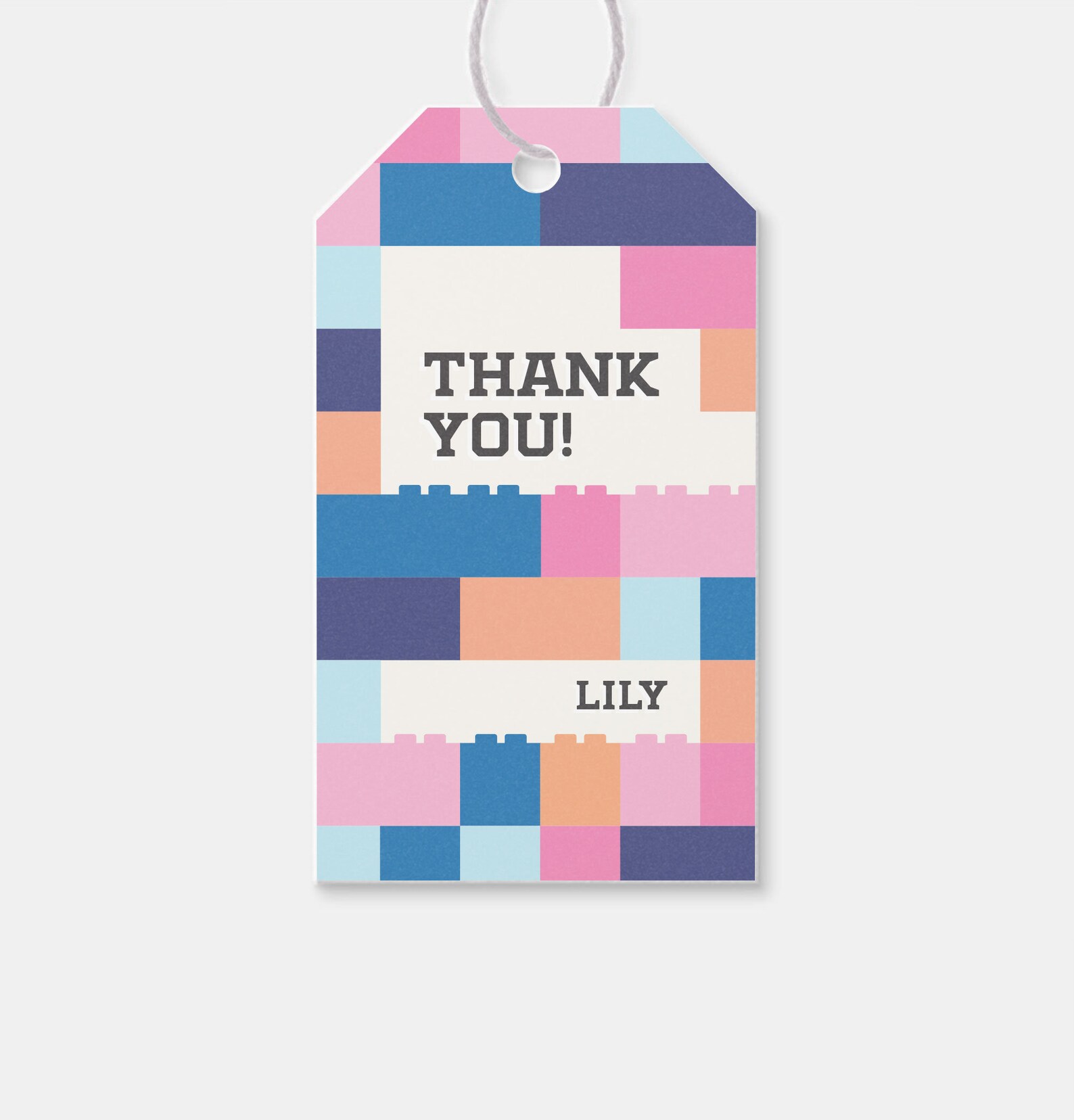 Building Blocks Birthday Photo Thank You Card Building - Etsy