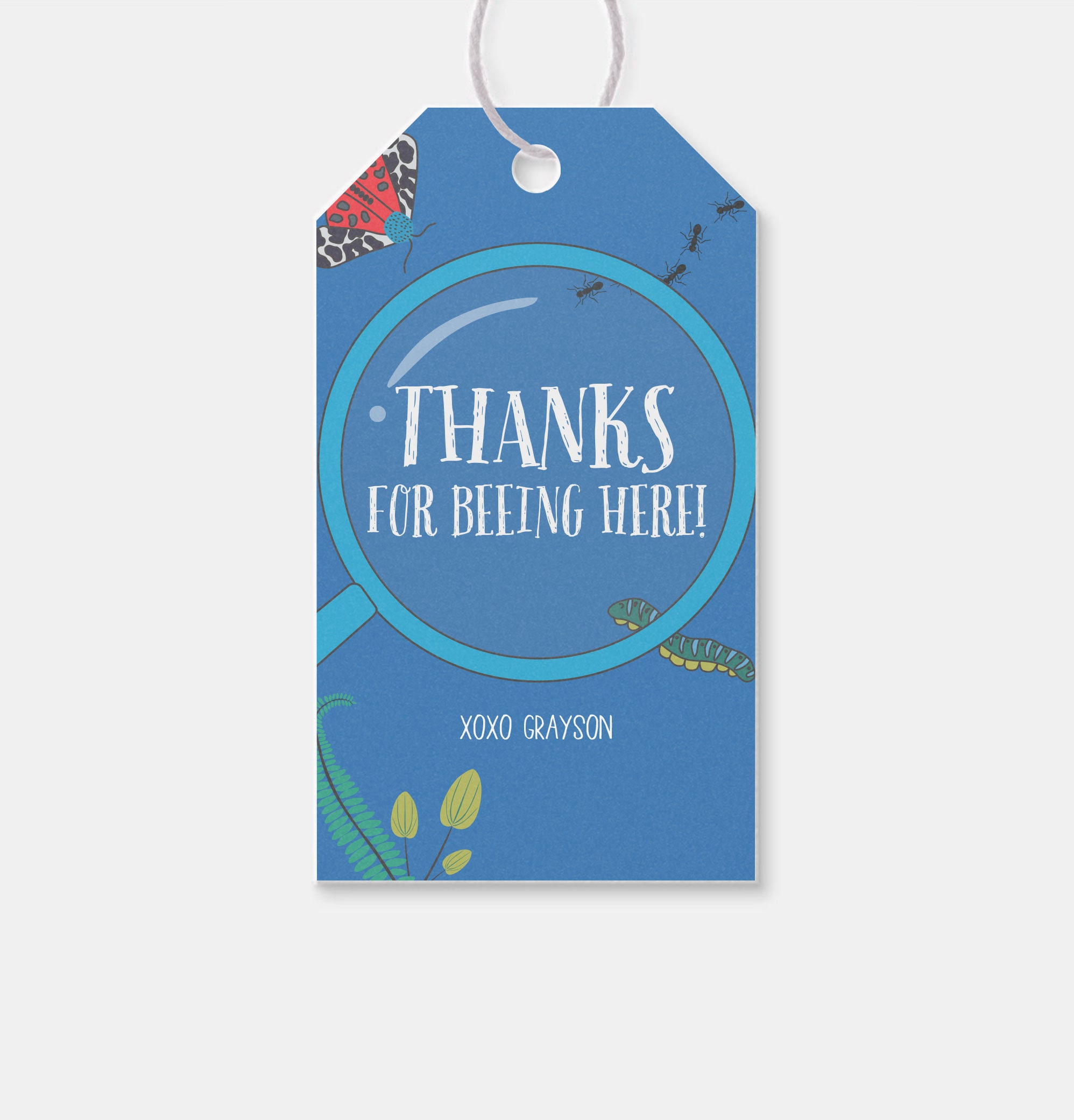 Bug Birthday Thank You Card Bugs Birthday Party Theme - Etsy