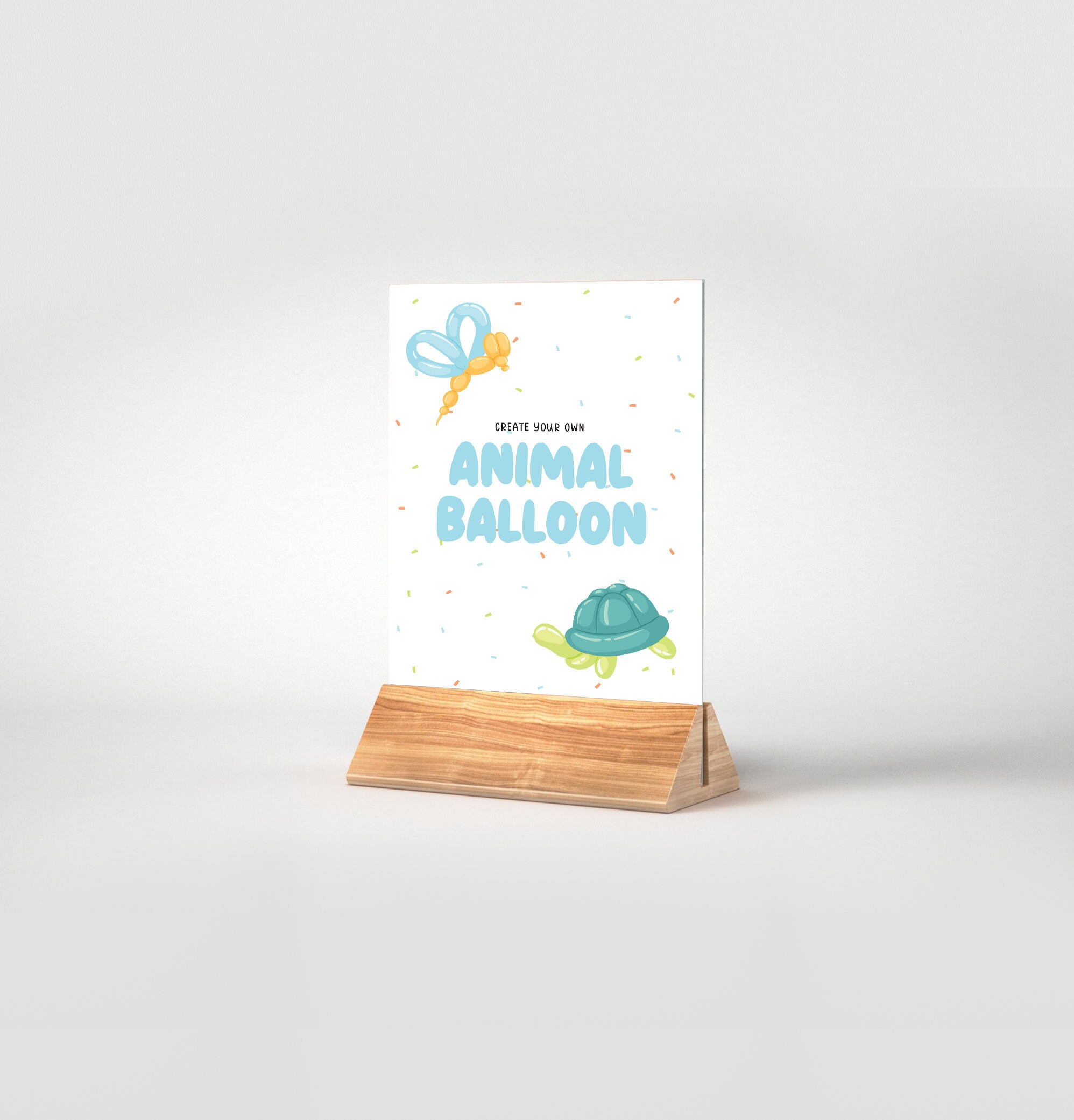 Animal Balloons Birthday Party Invite: Editable Printable (INSTANT ...