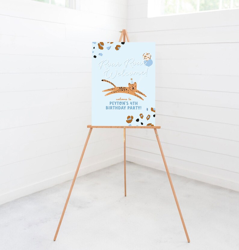 Cheetah Birthday Party Table Signs Table Decorations Roar - Etsy