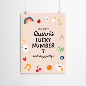 Lucky Charm Birthday Party Welcome Sign, 18x24, 24x36, Poster, Lucky ...