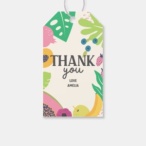 Twotti Frutti Birthday Party Favor Tag, Thank You Tag, 2nd Birthday ...